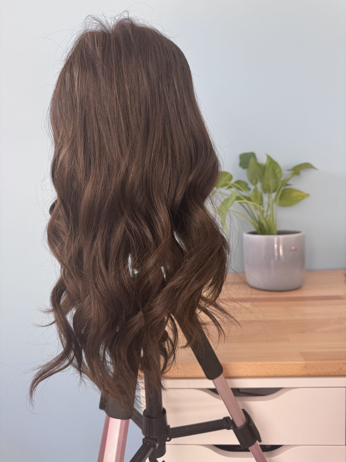 topper hair Kate dark in European slavic hair - 8 x 8 - 17"